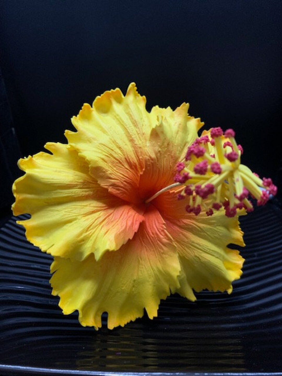 Hawaiian Hibiscus FOAM Flower Hair PICK Wedding Hair Pick Graduation ...