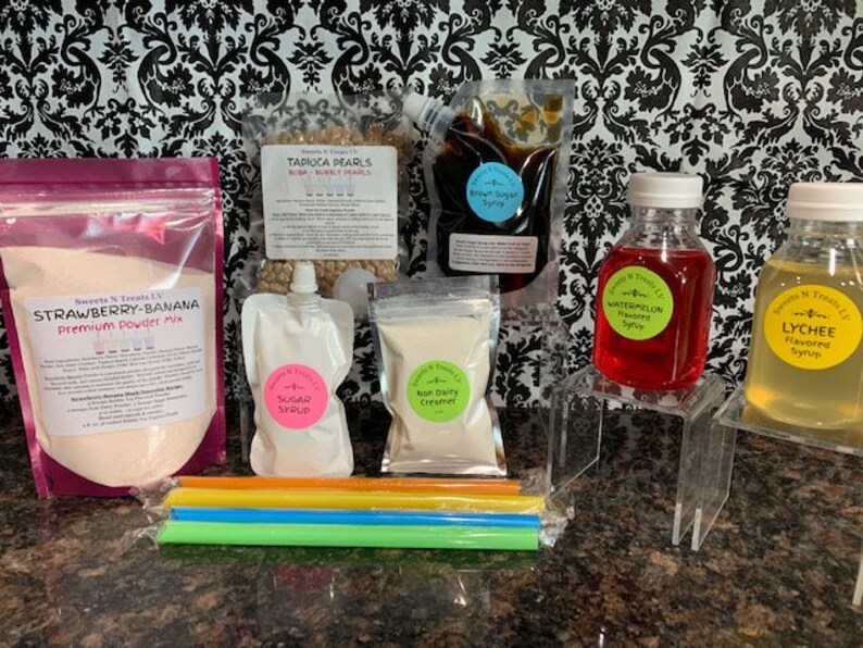 Premium Boba Bubble Tea Powder Tapioca Pearls Brown Sugar - Etsy