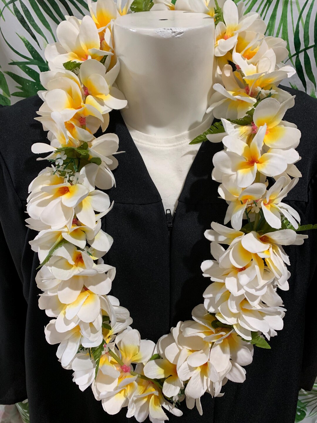 Class of 2024 Hawaiian Plumeria Flower Lei Fabric Flower Lei Graduation ...