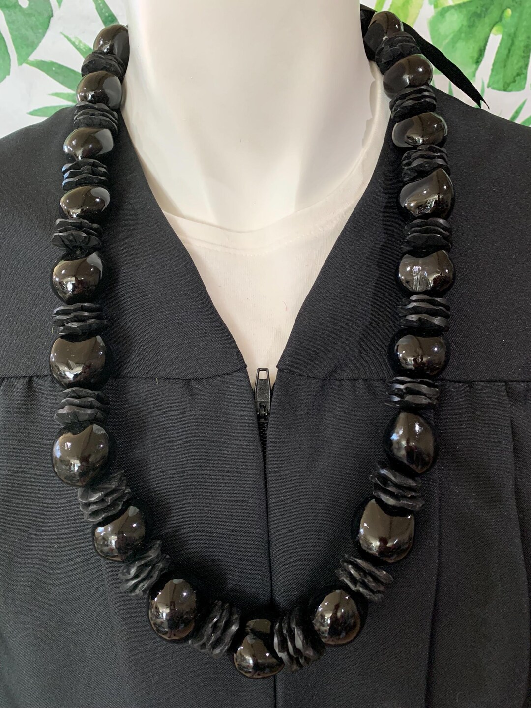 Hawaiian Kukui Nut Lei Mongo Shell Coconut Flower Lei Class of 2025 ...