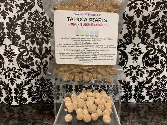 BOBA Black Tapioca Pearl Bubble Tea Pearls Milk Tea Thai Tea | Etsy
