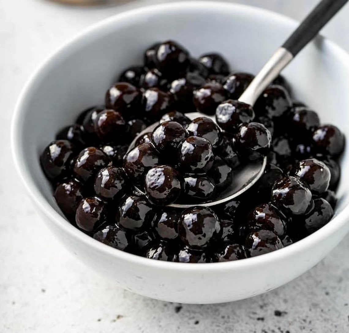 BOBA Black Tapioca Pearl Bubble Tea Pearls Milk Tea Thai Tea | Etsy