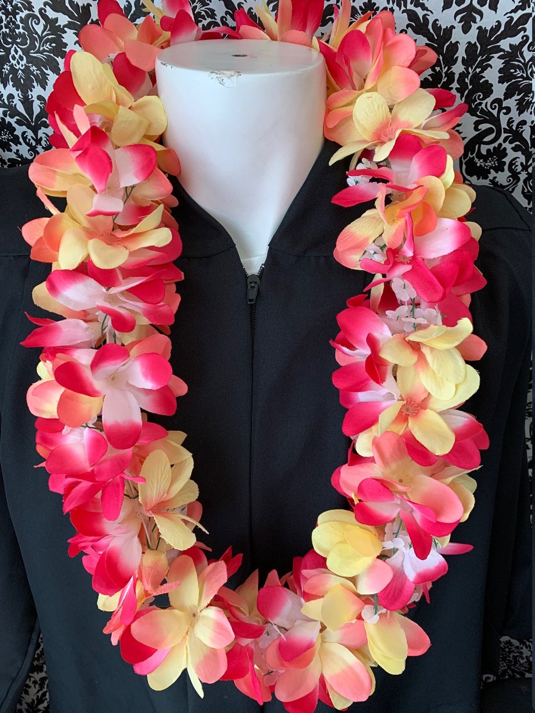 Class of 2025 Hawaiian Plumeria Flower Lei Fabric Flower Lei Graduation ...