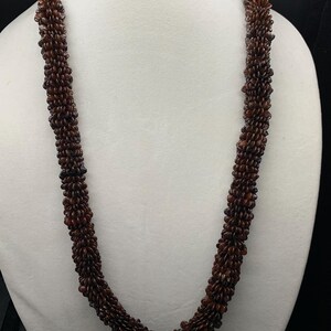 Hawaiian Koa Seed Lei Necklace Ipil Ipil Seed Lei BROWN Kukui Lei ...