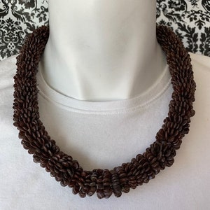 Hawaiian Koa Seed Lei Necklace Ipil Ipil Seed Lei BROWN Kukui Lei ...