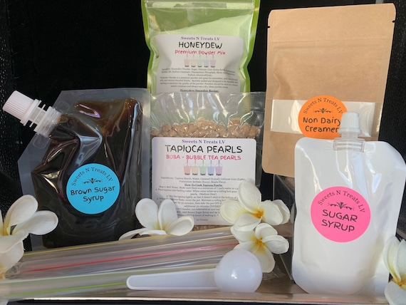 Deluxe HONEYDEW Powder Bubble Tea Boba Tapioca Pearls Brown | Etsy