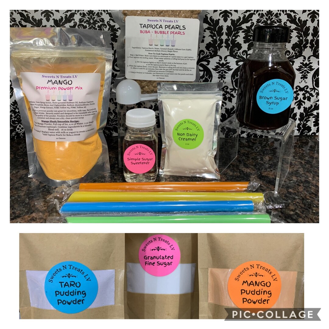 Deluxe MANGO Powder Taro & Mango PUDDING Powder Milk Tea Bubble Tea ...