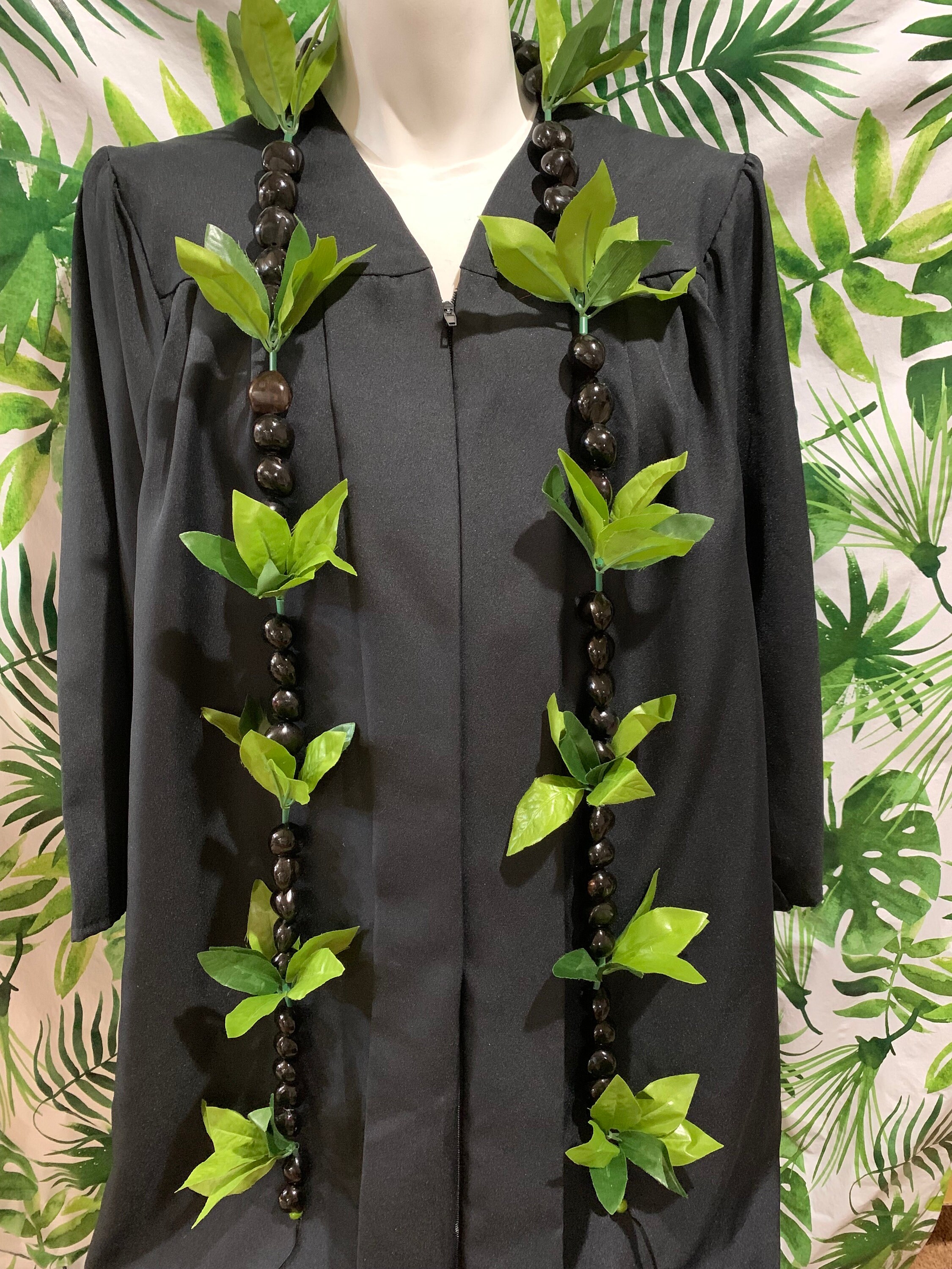 Hawaiian KUKUI Nut MAILE Lei Hawaiian Maile Graduation Lei Hawaiian ...