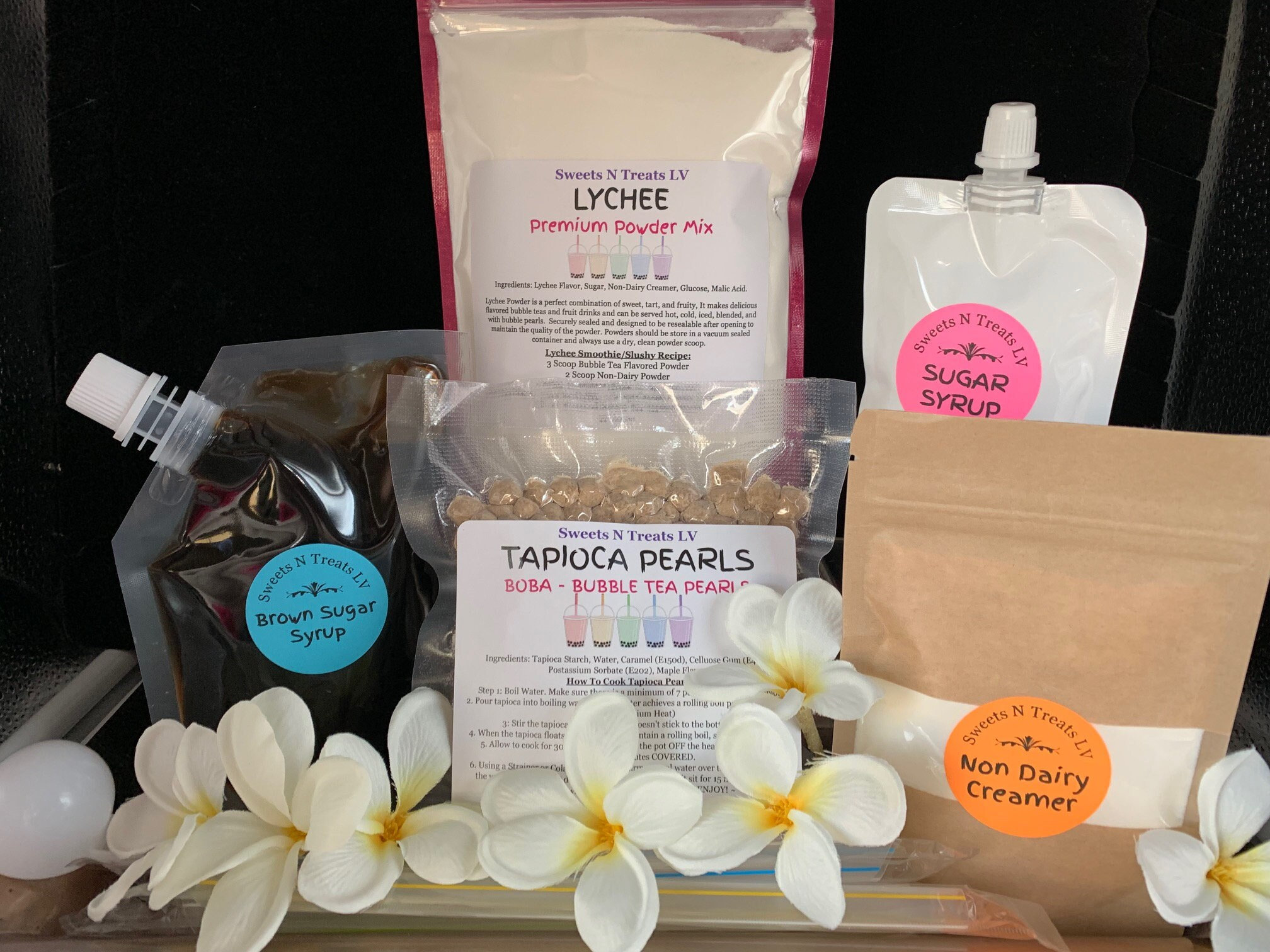 Deluxe LYCHEE Powder Bubble Tea Boba Tapioca Pearls Brown - Etsy