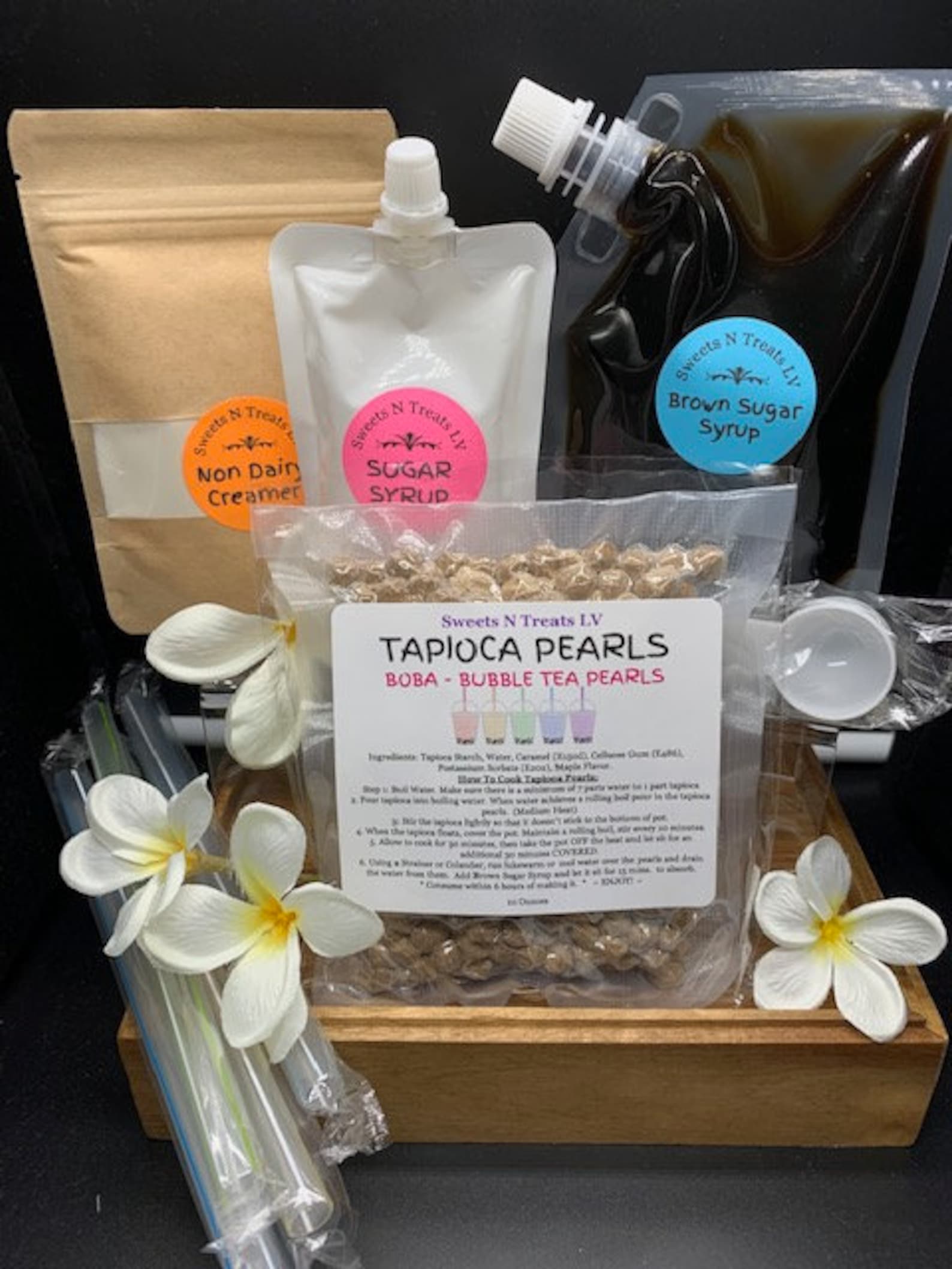 Deluxe SAMPLE KIT Powder Bubble Tea Boba Tapioca Pearls Brown - Etsy