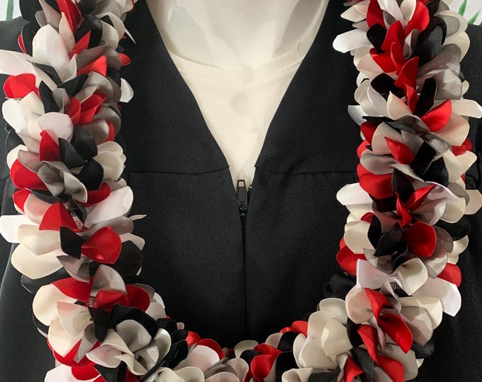 Class of 2025 RIBBON Lei Hawaiian Plumeria Flower Ribbon Lei Flower ...