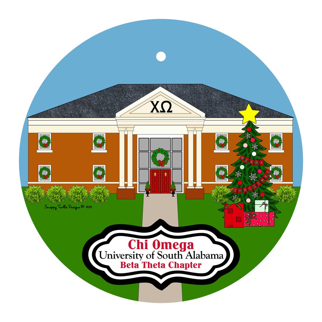 Chi Omega Sorority House at the University of South Alabama Christmas ...
