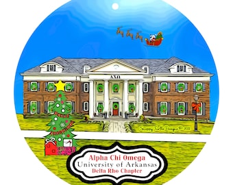 Alpha Chi Omega House - University of Arkansas - Etsy