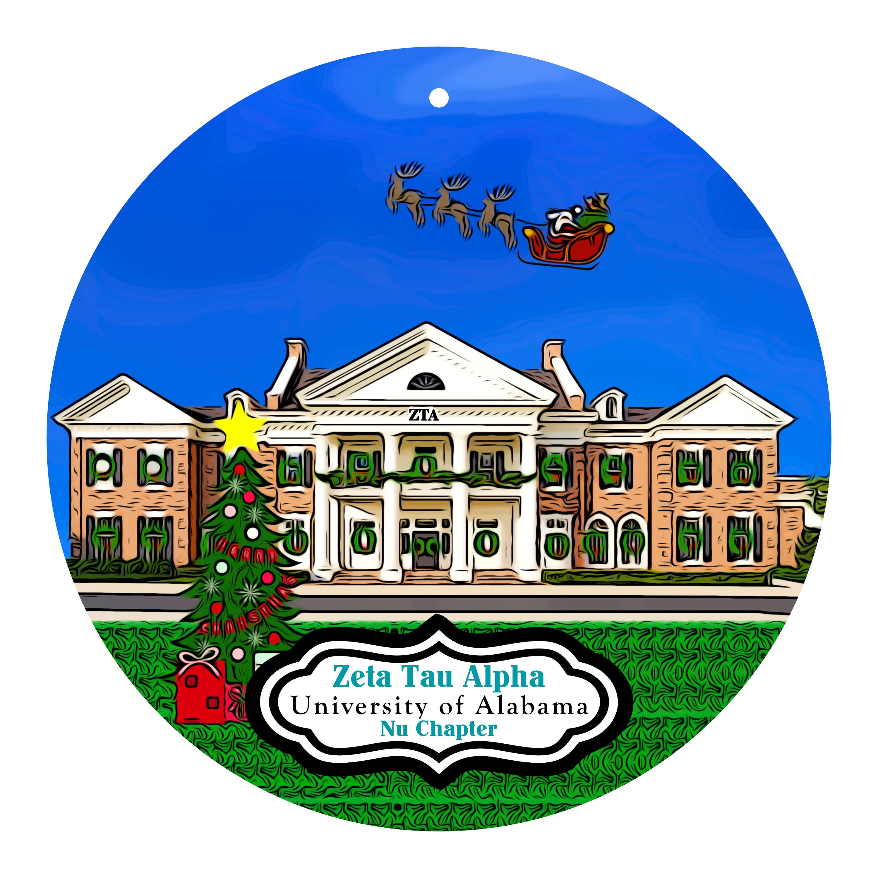 Zeta Tau Alpha Sorority House at the University of Alabama - Etsy