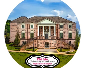 Phi Mu Sorority House at University of Arkansas Christmas and | Etsy