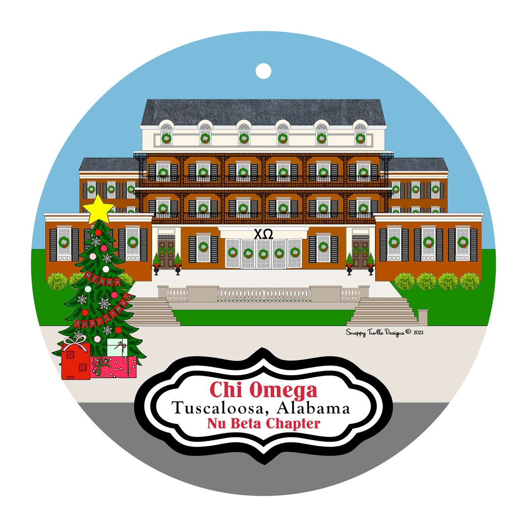 Chi Omega Sorority House at the University of Alabama Christmas ...