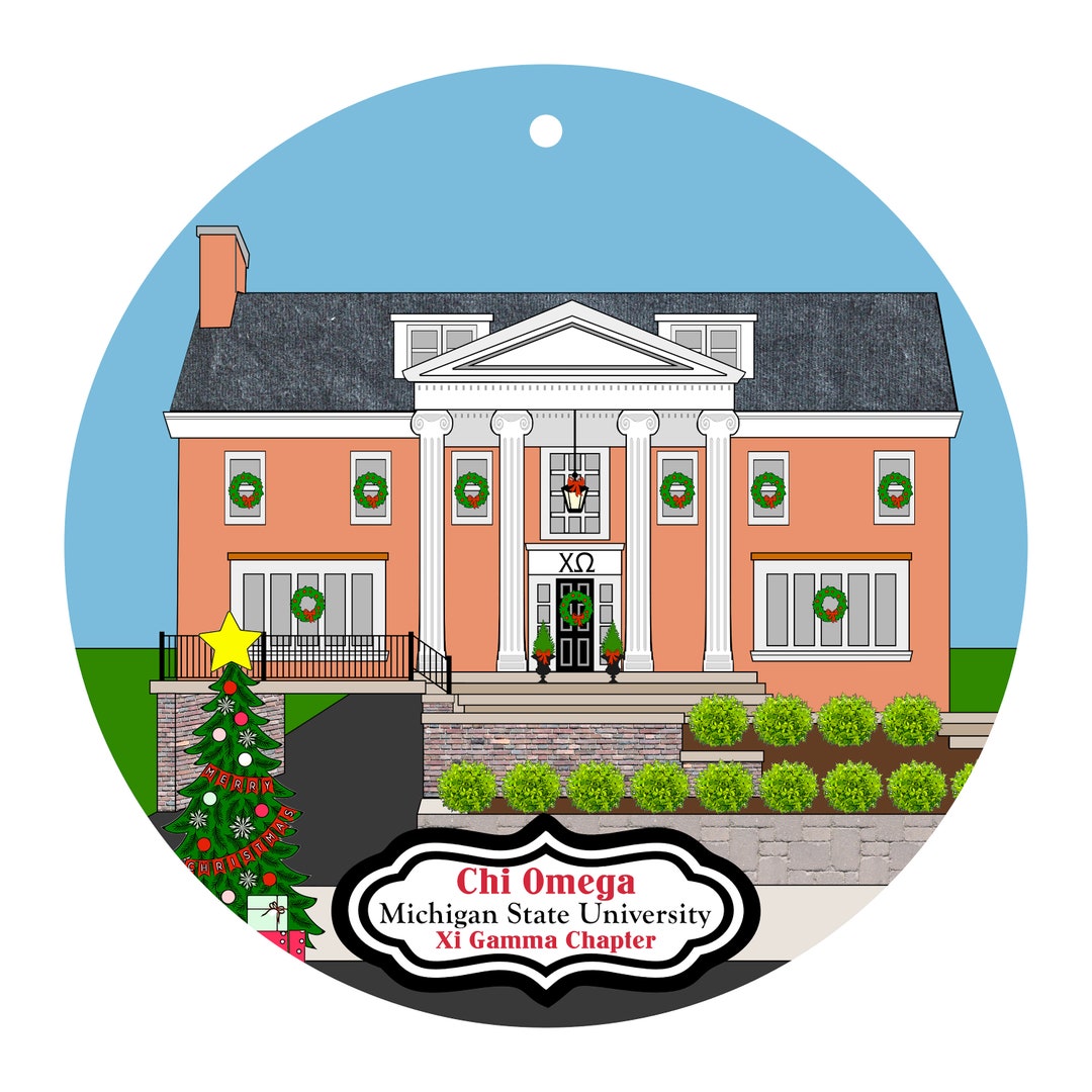 Chi Omega Sorority House at Michigan State University Christmas ...