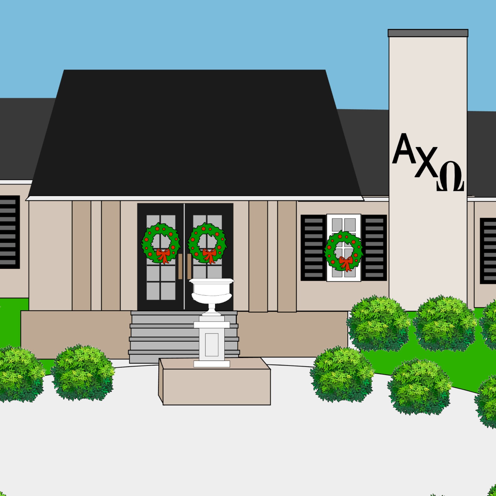 Alpha Chi Omega Sorority House at the University of Kansas - Etsy