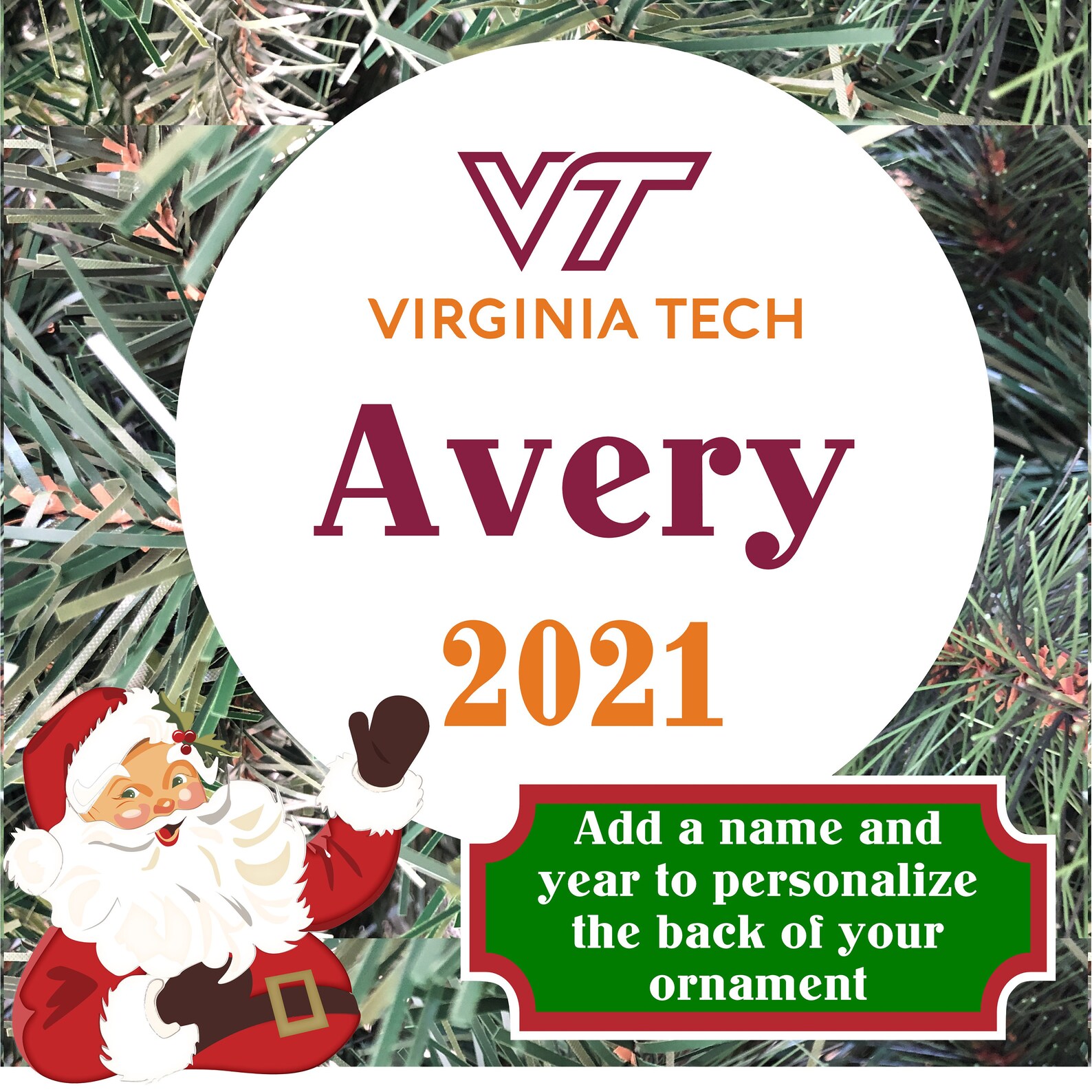 Main Campbell Hall at Virginia Tech University Christmas - Etsy