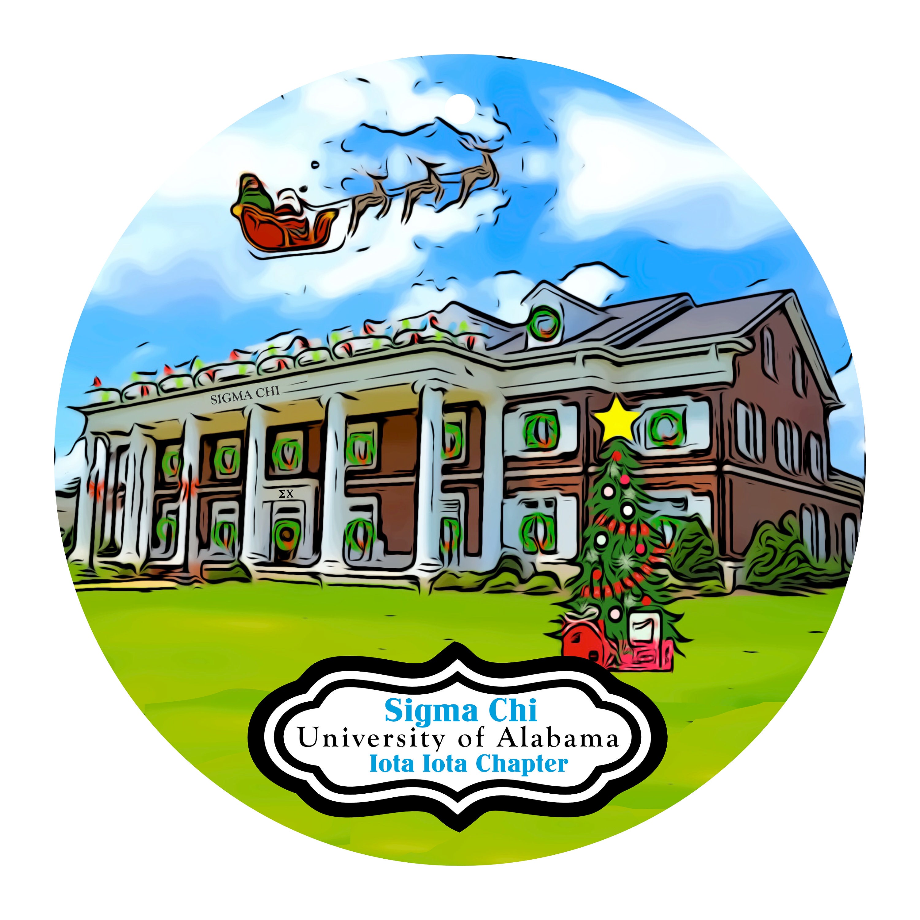 Sigma Chi Fraternity House at the University of Alabama - Etsy