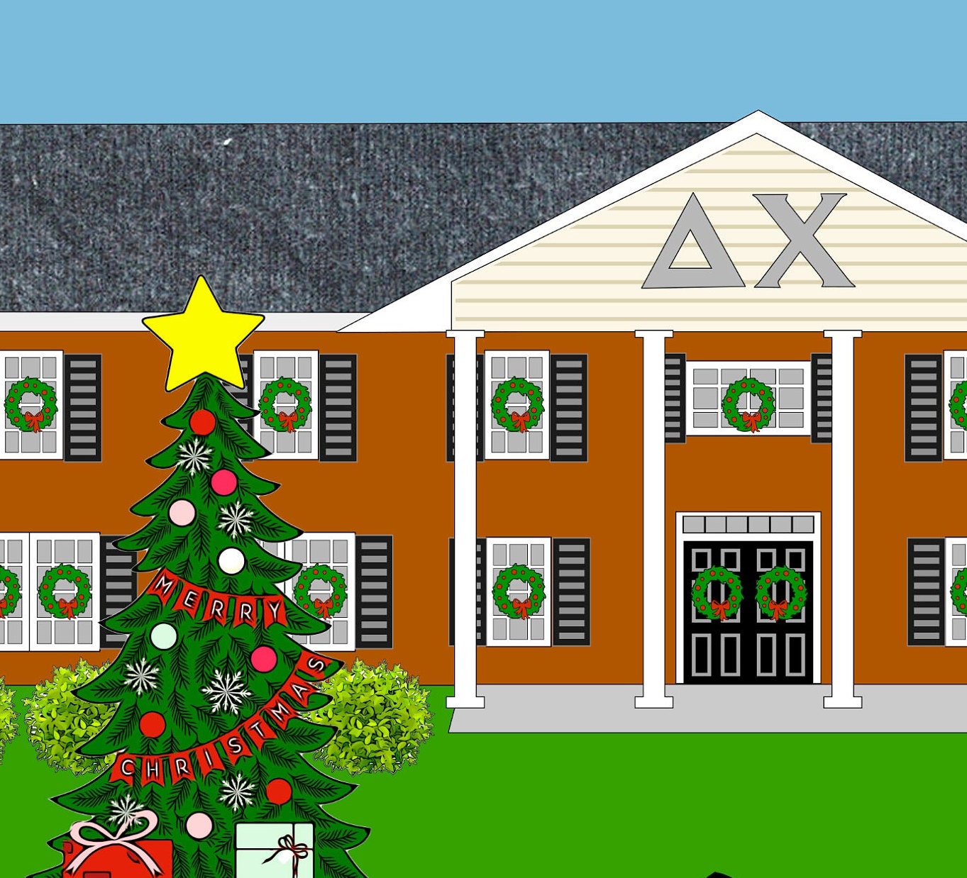 Delta Chi Fraternity House at the University of Central - Etsy