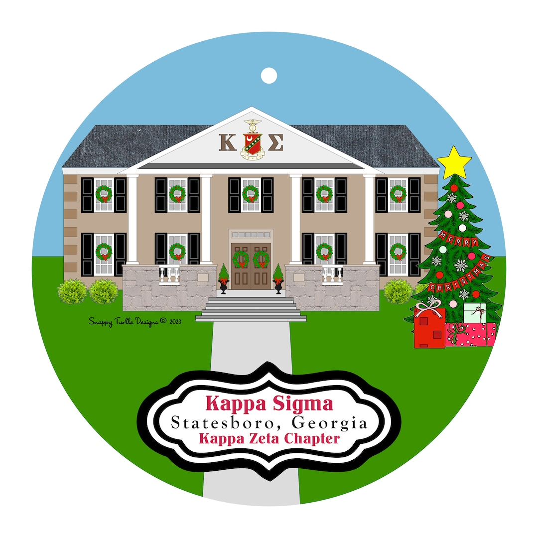 Kappa Sigma Fraternity House in Statesboro, Georgia Christmas Ornament ...