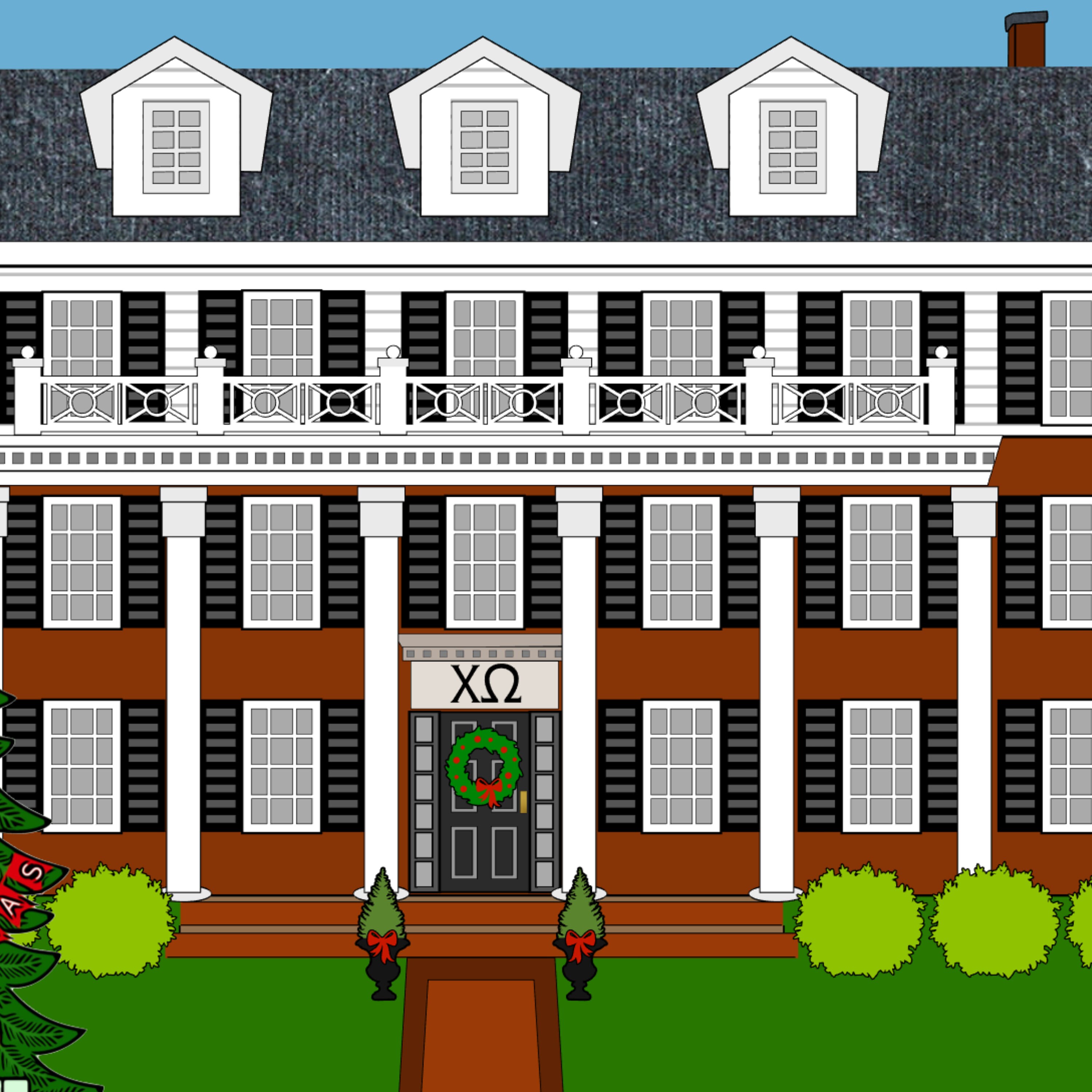 Chi Omega Sorority House at the University of Oklahoma - Etsy