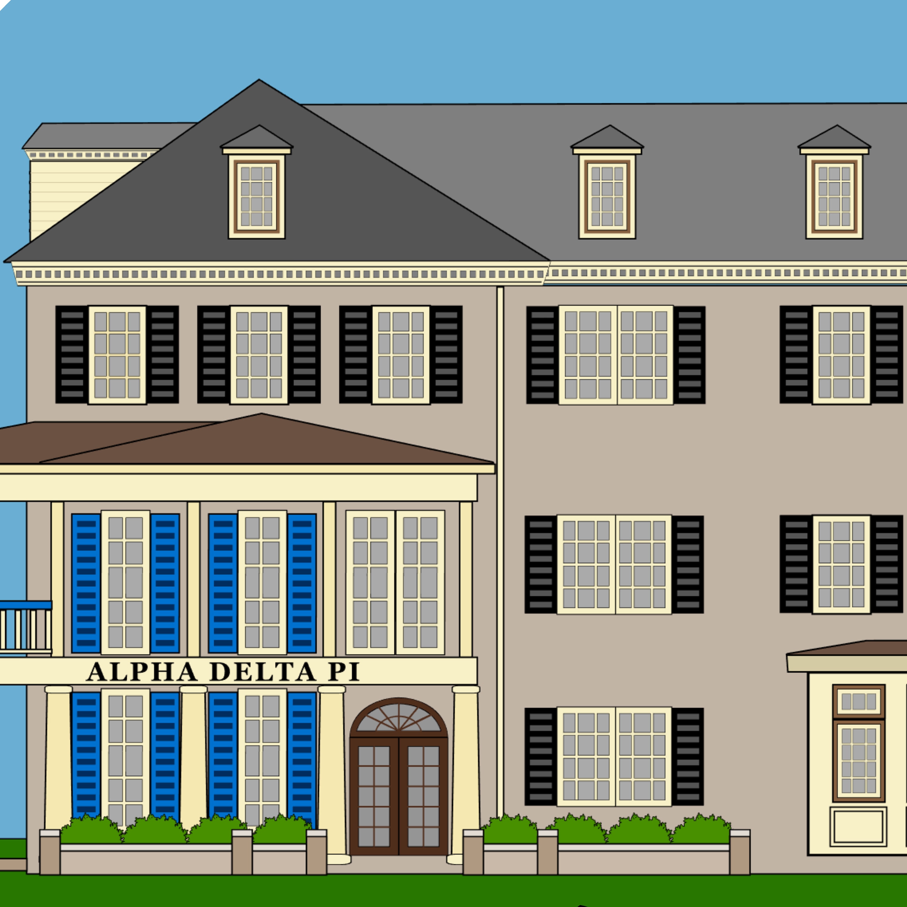 Alpha Delta Pi Sorority House at North Carolina State - Etsy