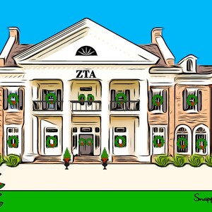 Zeta Tau Alpha Sorority House at the University of Alabama Christmas ...