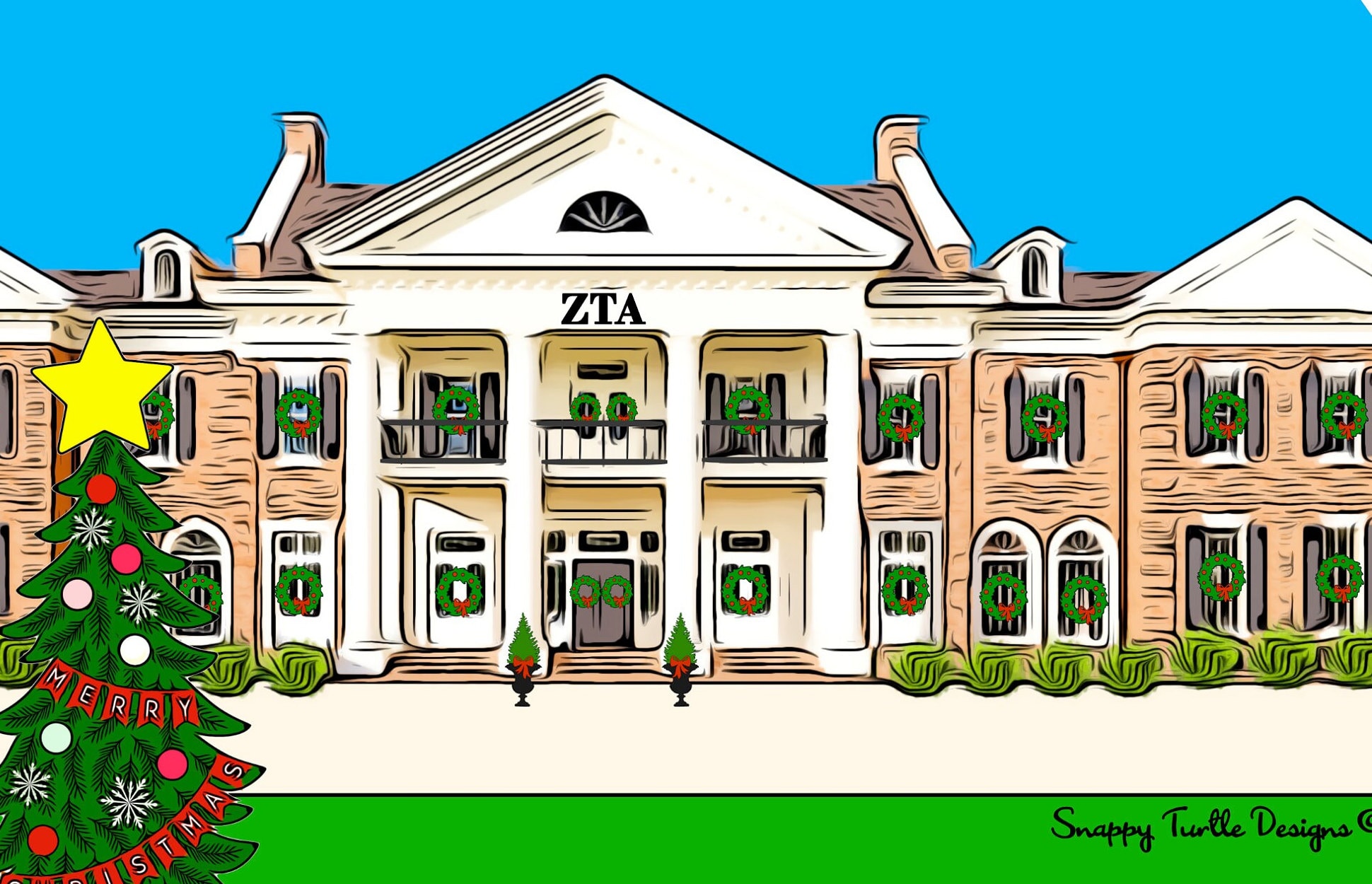 Zeta Tau Alpha Sorority House at the University of Alabama - Etsy