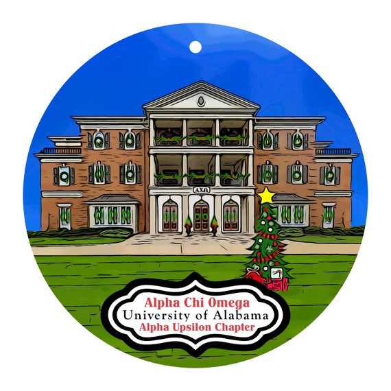 Alpha Chi Omega Sorority House at the University of Alabama - Etsy