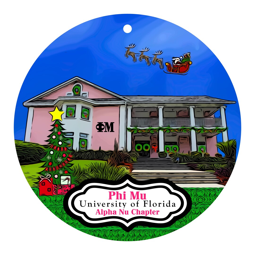 Vintage Phi Mu Sorority House at the University of Florida Christmas ...