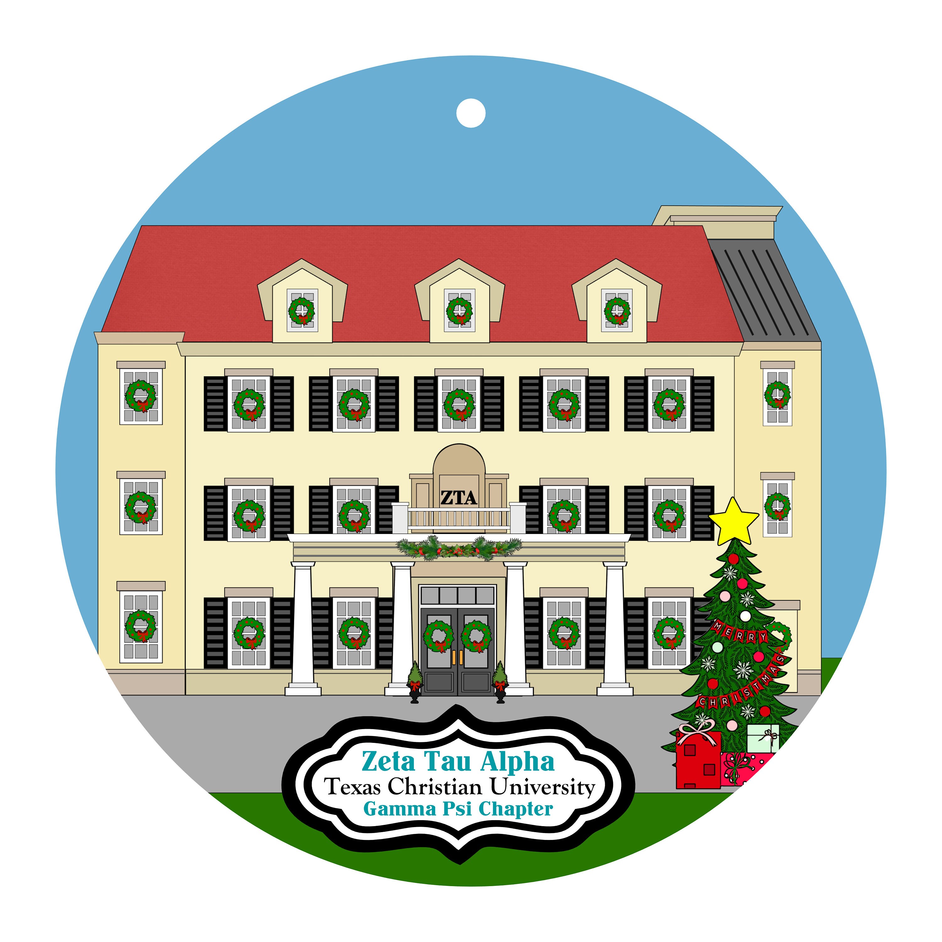 Zeta Tau Alpha Sorority House at Texas Christian University Christmas ...