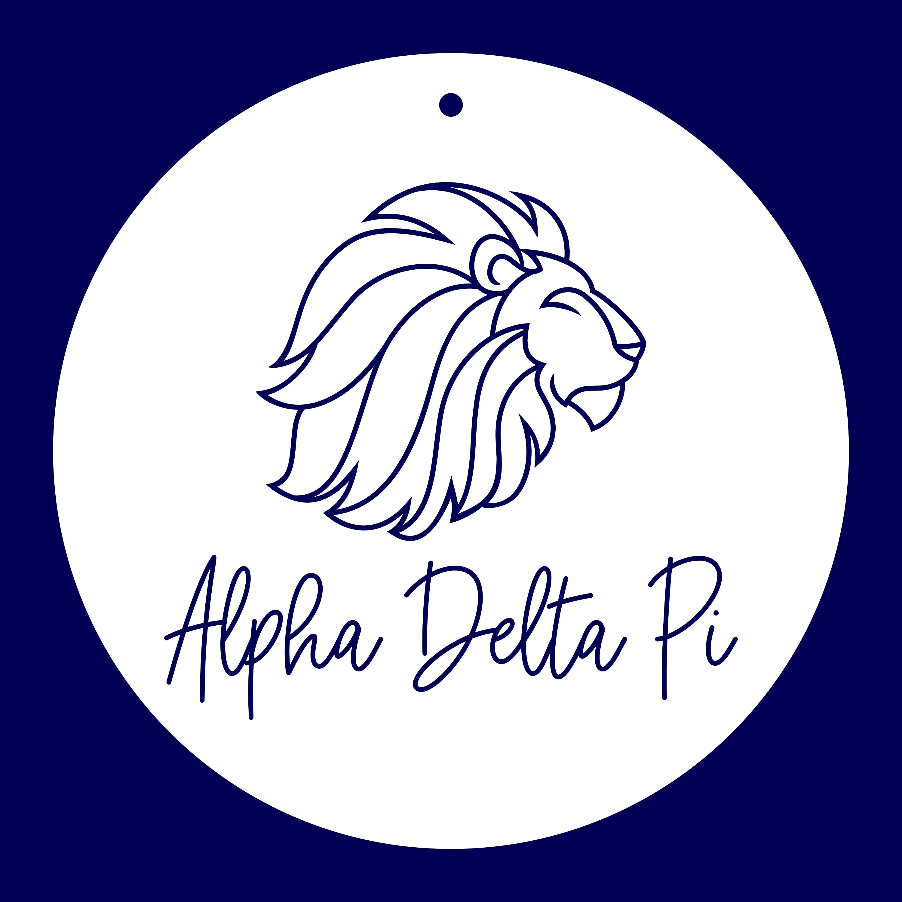 Alpha Delta Pi Sorority Alphie the Lion Christmas Ornament - Etsy