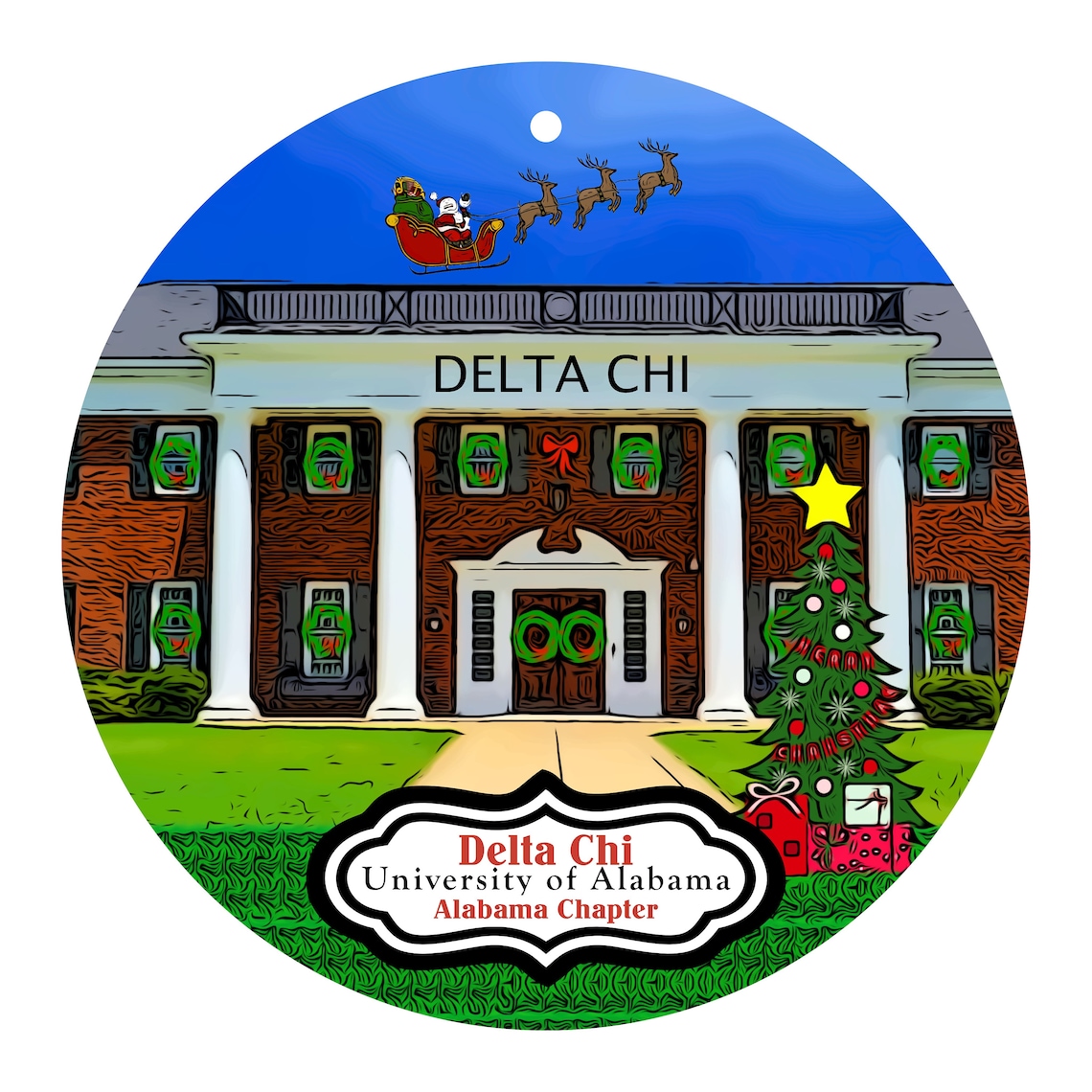 Delta Chi Fraternity House at the University of Alabama | Etsy