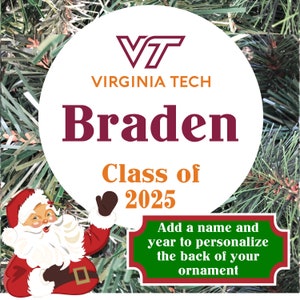 Main Campbell Hall at Virginia Tech University Christmas Ornament ...