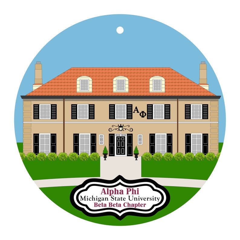 Alpha Phi Sorority House at Michigan State University Christmas ...