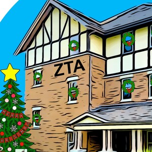 Zeta Tau Alpha Sorority House in Cincinnati, Ohio Christmas Ornaments ...