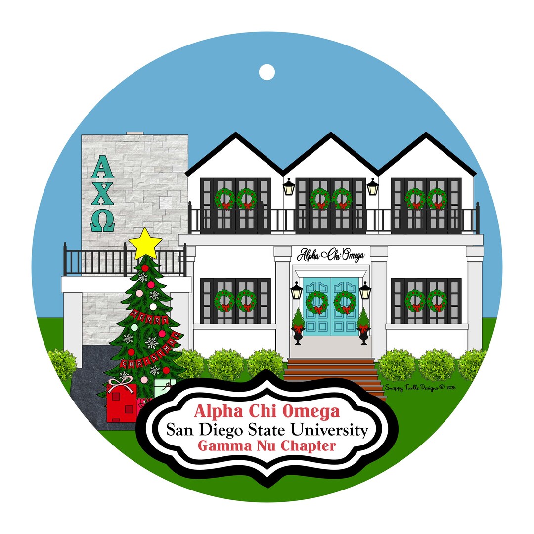 Alpha Chi Omega Sorority House at San Diego State University Christmas ...