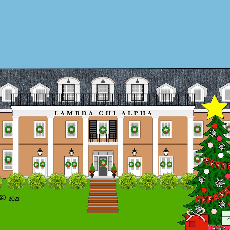 Lambda Chi Alpha Fraternity House at the University of - Etsy