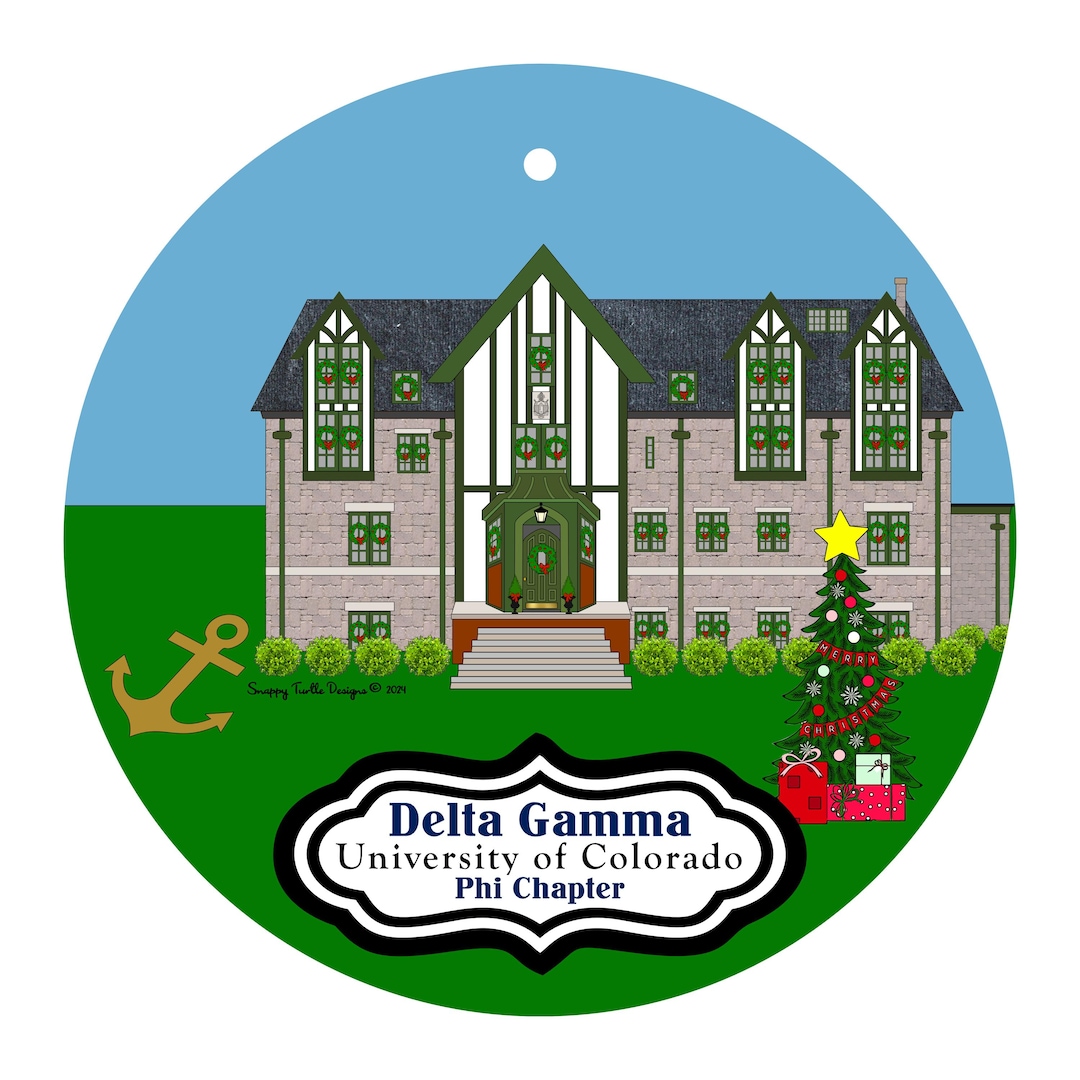 Delta Gamma Sorority House in Boulder, Colorado Christmas Ornaments ...