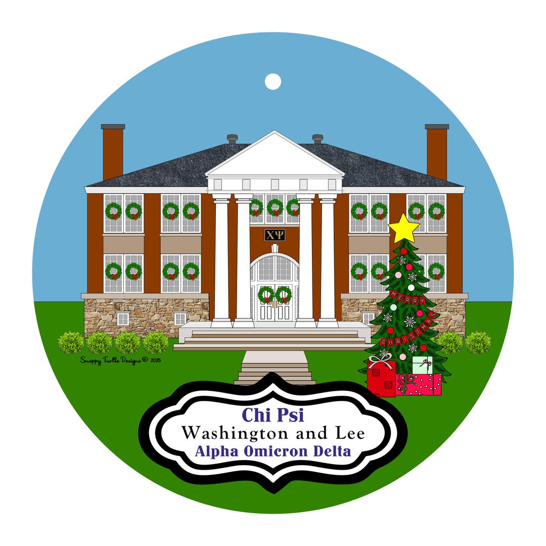 Chi Psi "the Lodge" Fraternity House at Washington and Lee Christmas ...