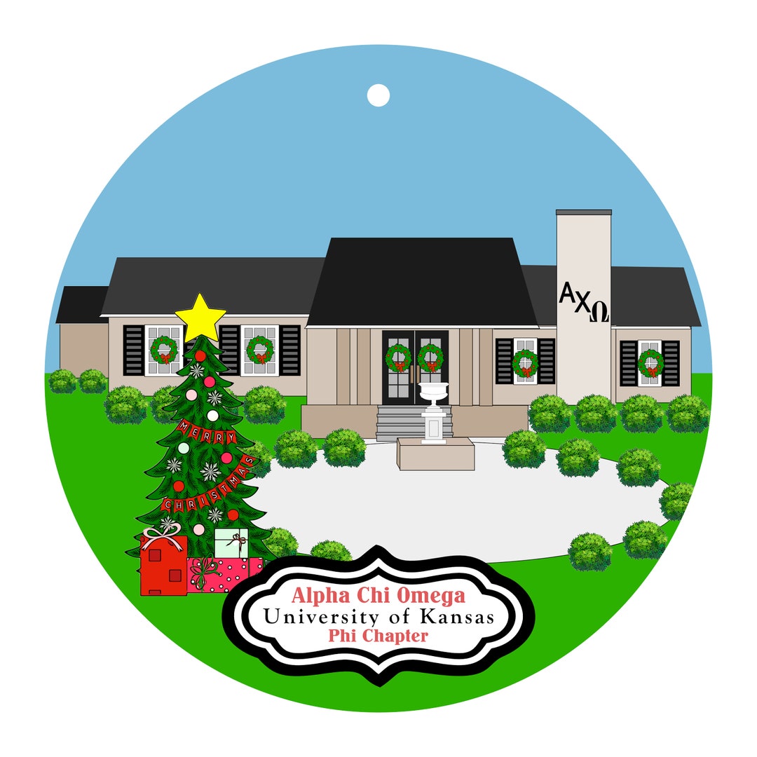 Alpha Chi Omega Sorority House at the University of Kansas Christmas ...