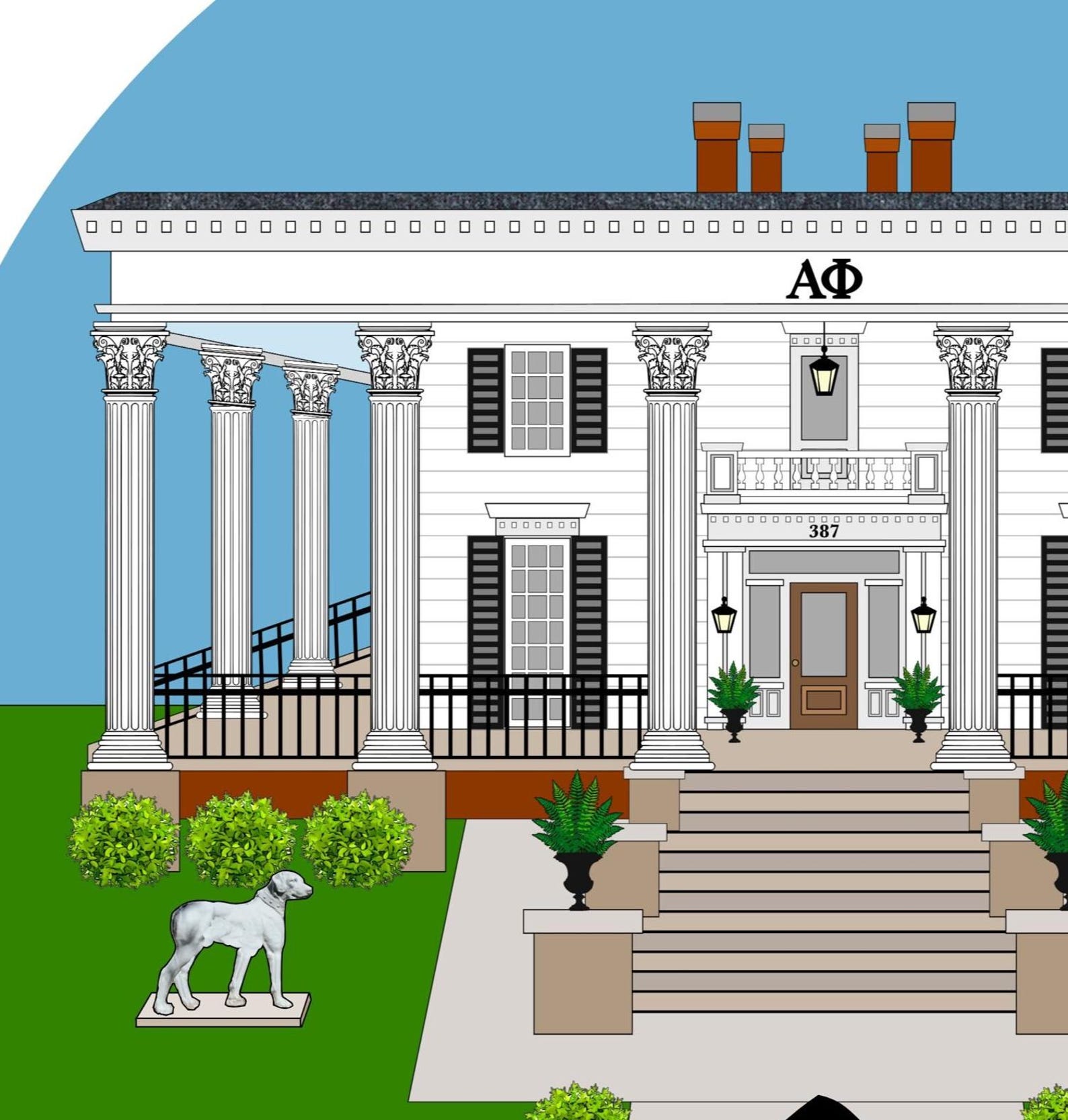 Alpha Phi Sorority House in Athens, Georgia Christmas Ornament - Kappa ...