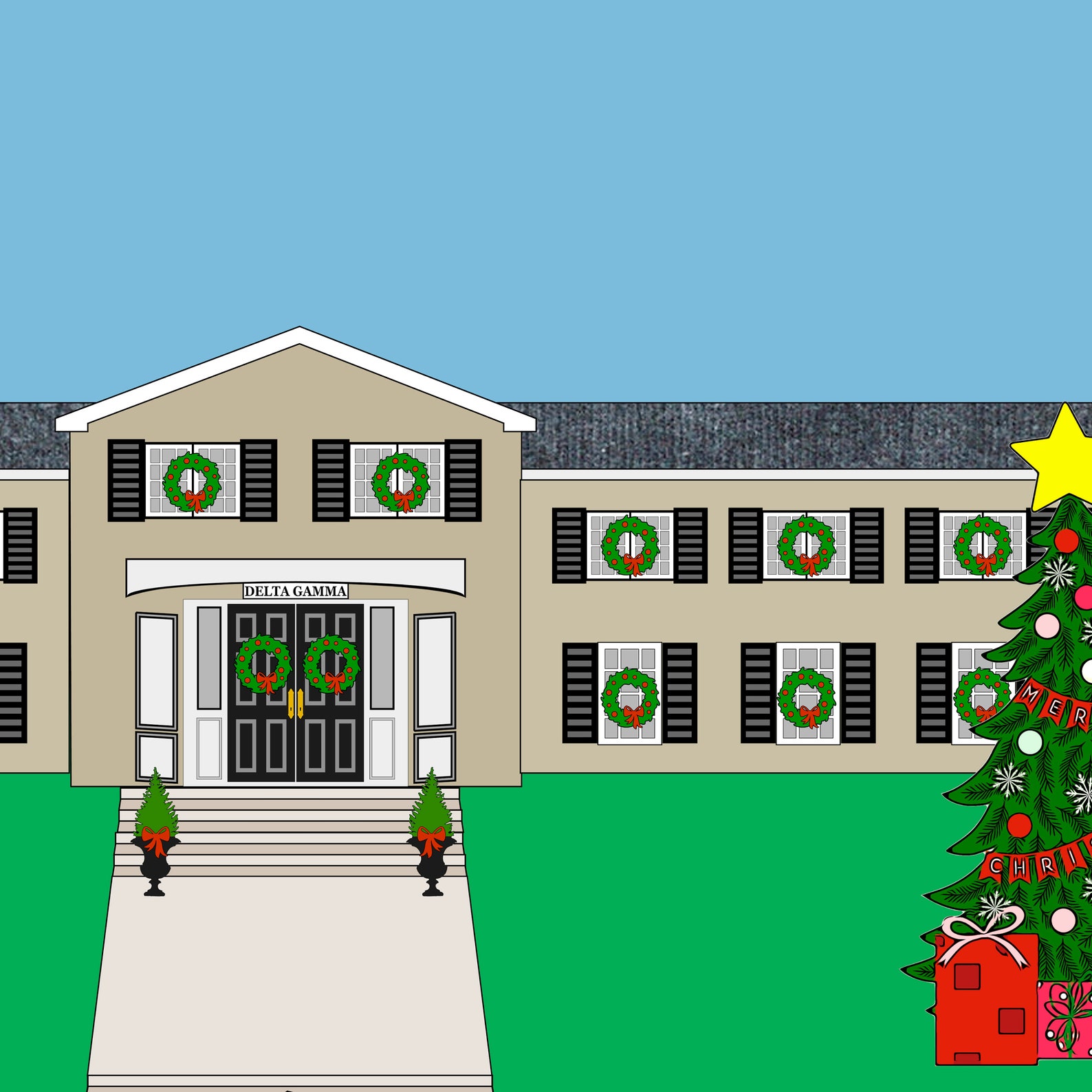 Delta Gamma Sorority House at Florida State University Christmas ...