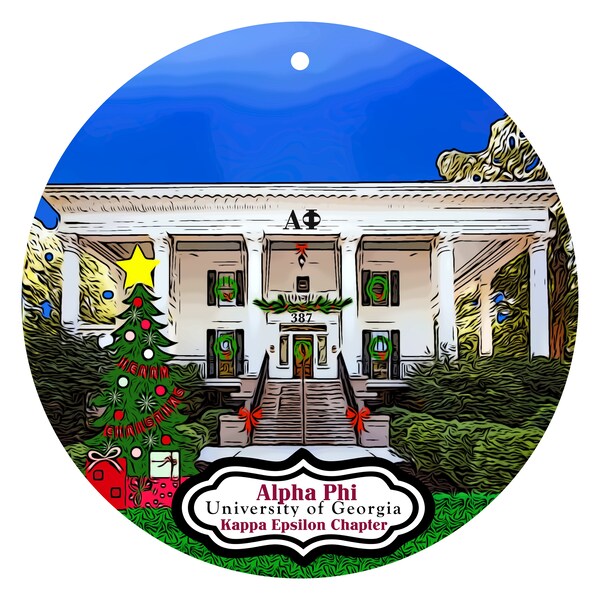 Alpha Phi Georgia Sorority House Ornament - Etsy