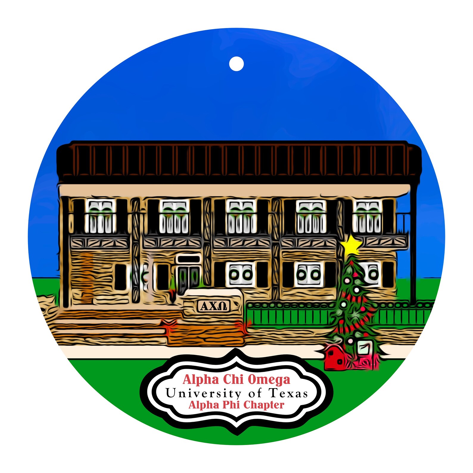 Alpha Chi Omega Sorority House at the University of Texas | Etsy