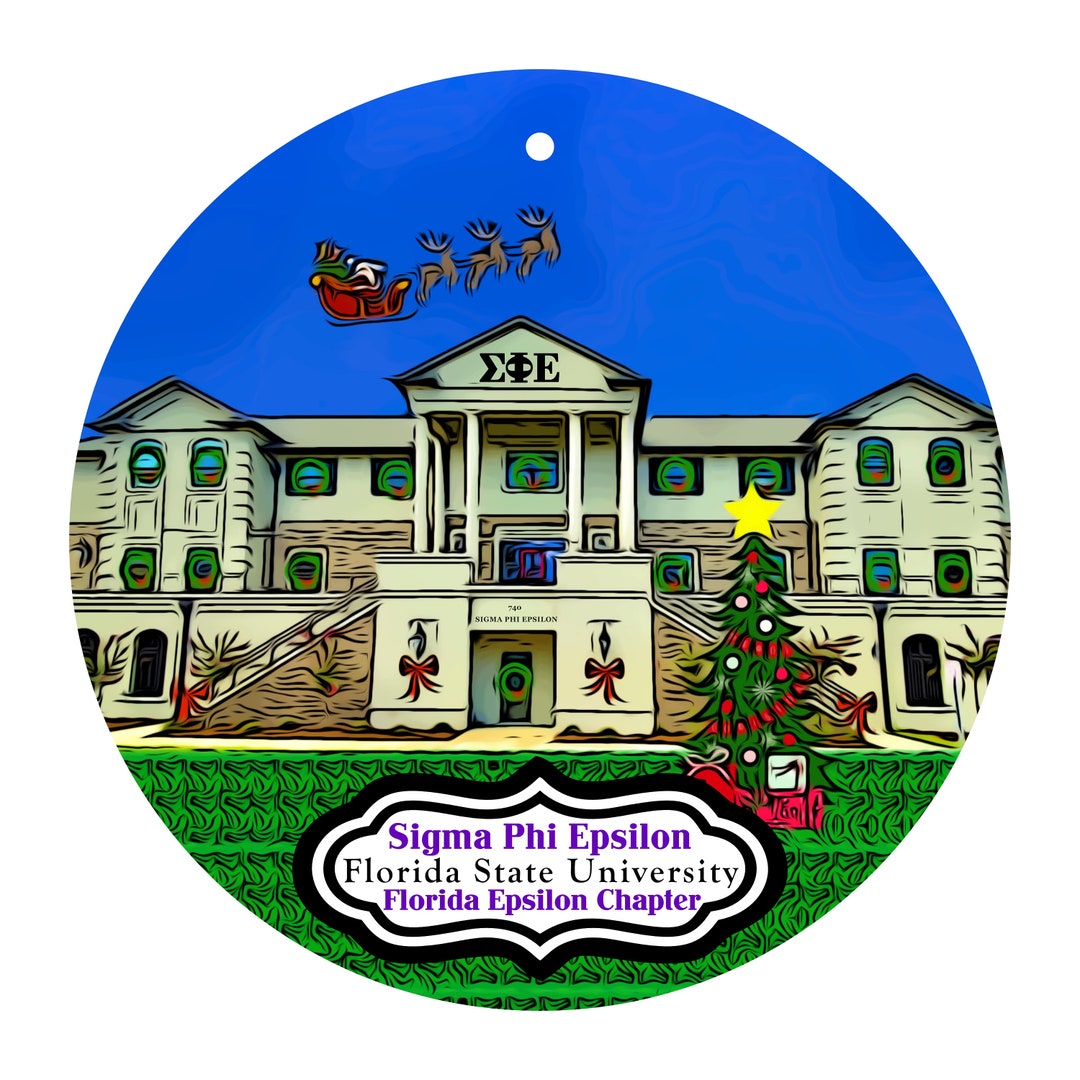 Sigma Phi Epsilon Fraternity House Christmas Ornament at Florida State ...