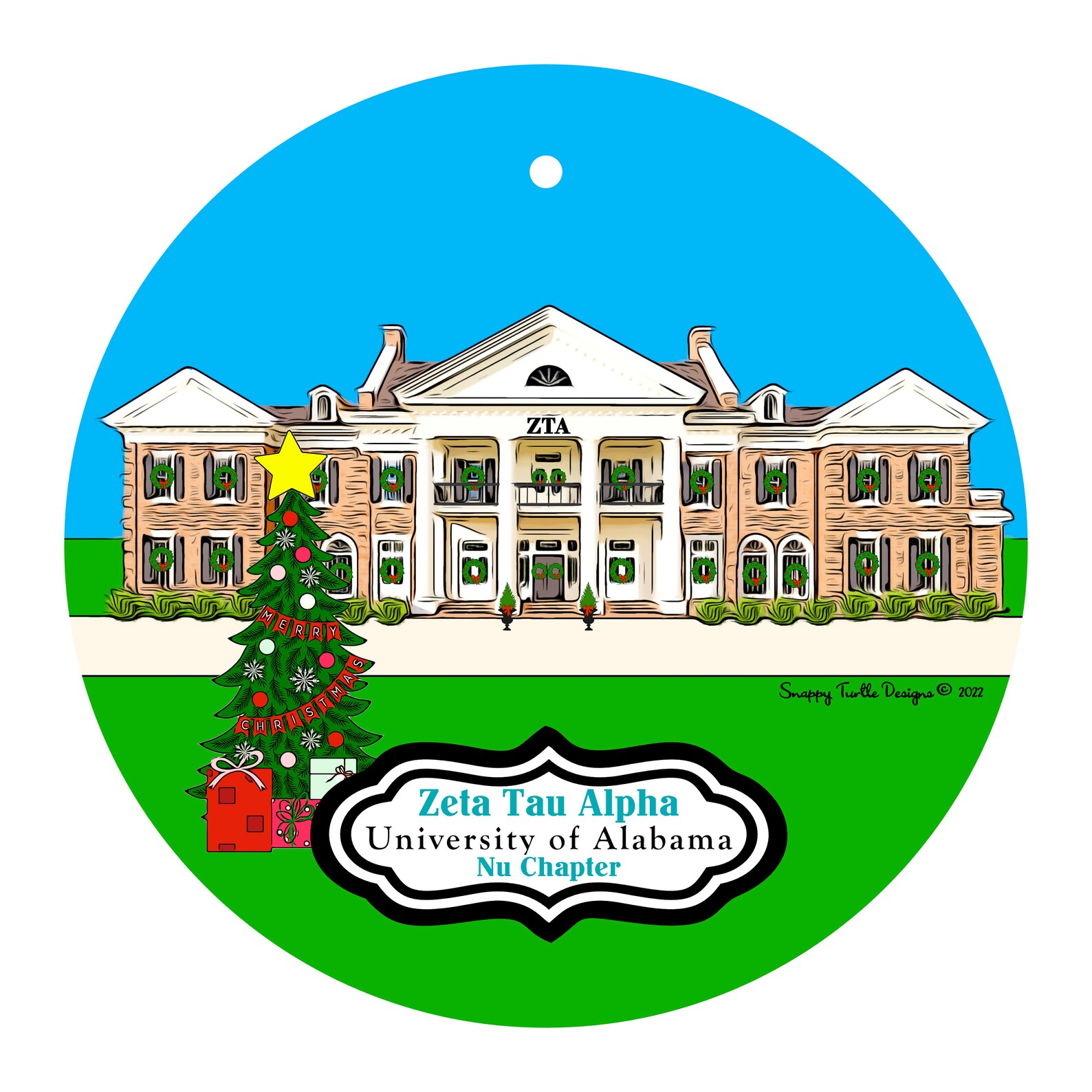 Zeta Tau Alpha Sorority House at the University of Alabama - Etsy