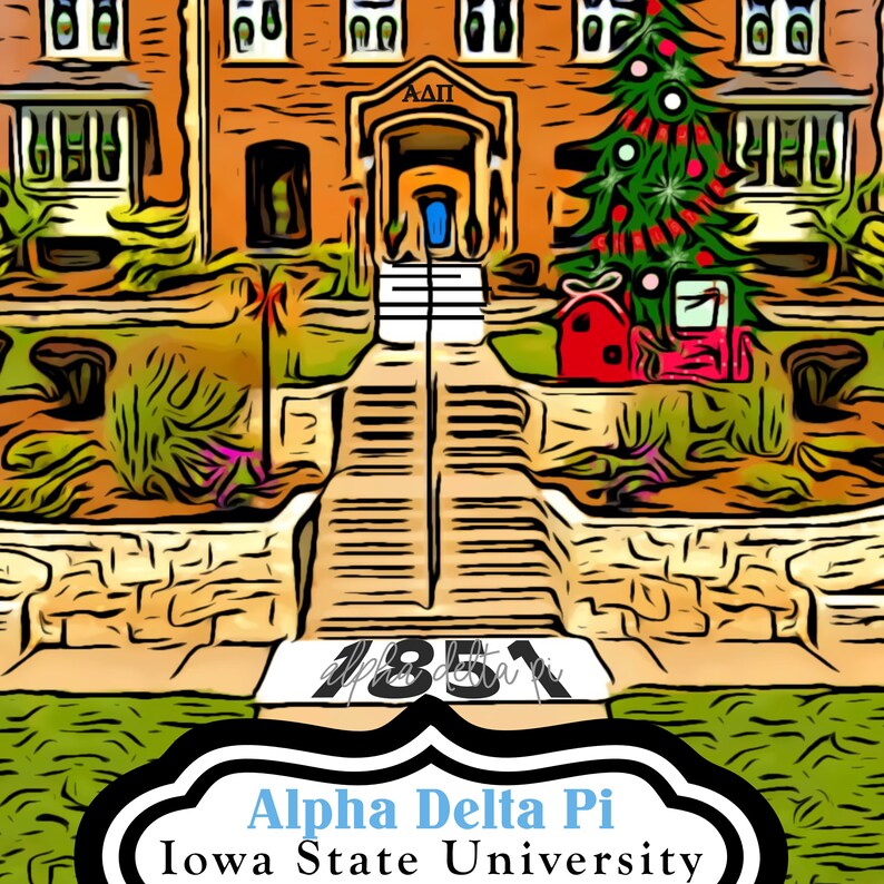 Alpha Delta Pi Sorority House at Iowa State University | Etsy